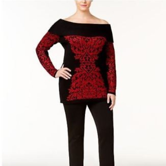 INC International Concepts | Sweaters | Nwt Inc Red Metallic Off ...